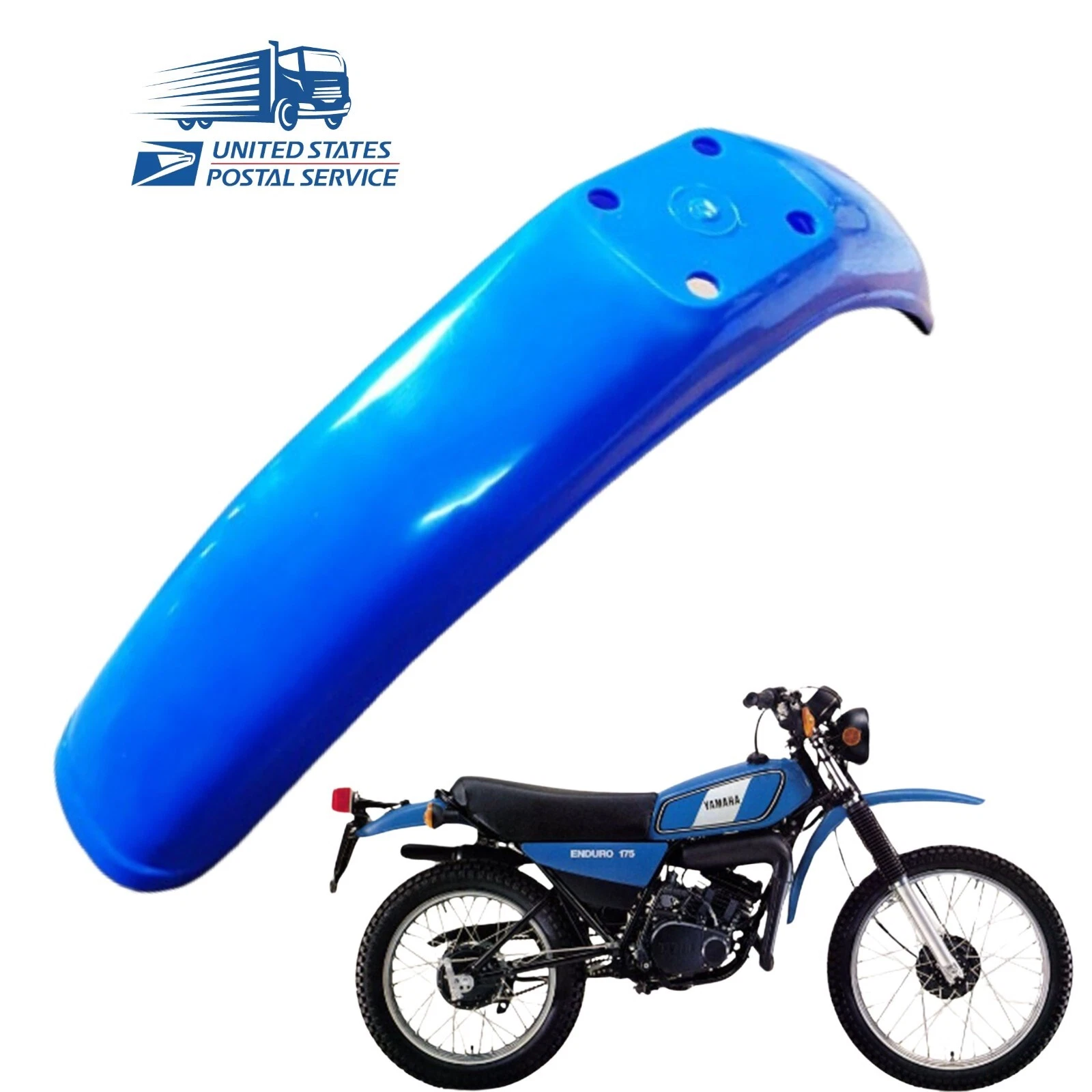 YAMAHA DT100 DT125 DT175 DT250 DT400 FRONT FENDER Blue COLOR | eBay