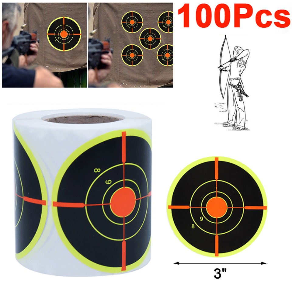 Splatter Target Stickers 3inch Self-Adhesive Reactive Targets Paper for ...