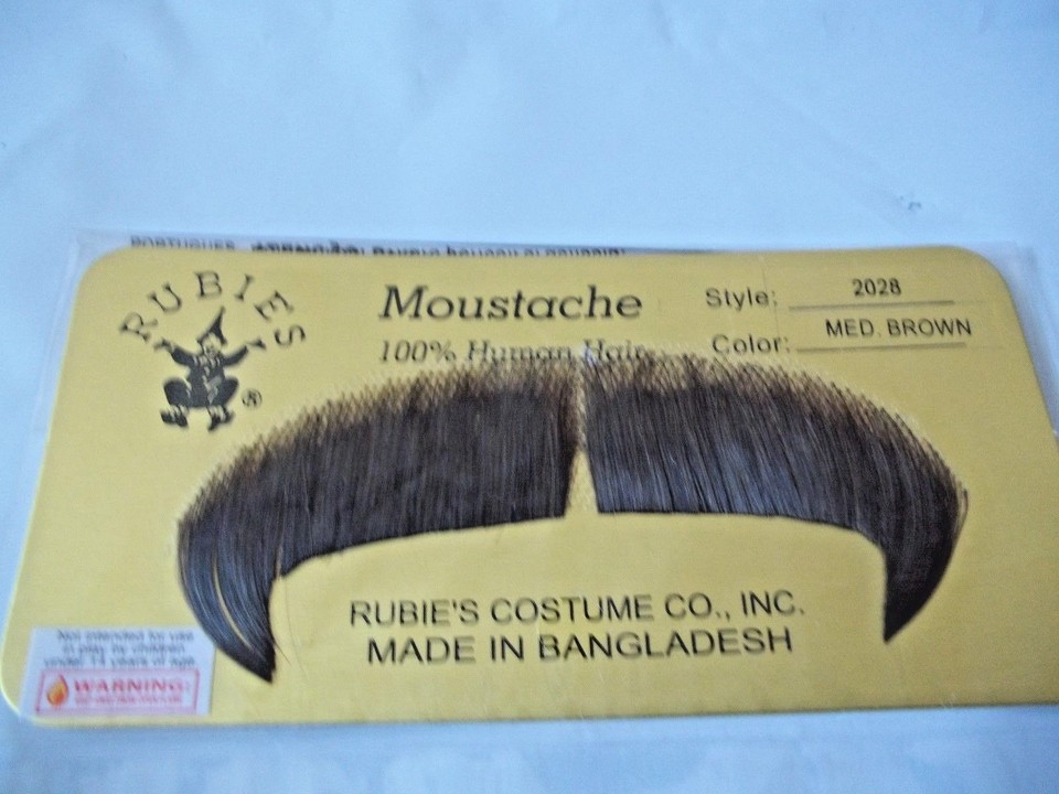 Mustache Human Hair Rubies Theatrical Historical Brown Blonde Grey 2028 ...