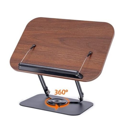Book Stand for Reading, Adjustable Book Holder with 360° Rotating ...