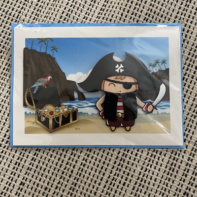 Birthday Card, Pirate, Ahoy Matey! Handmade 3D by Burgoyne | eBay