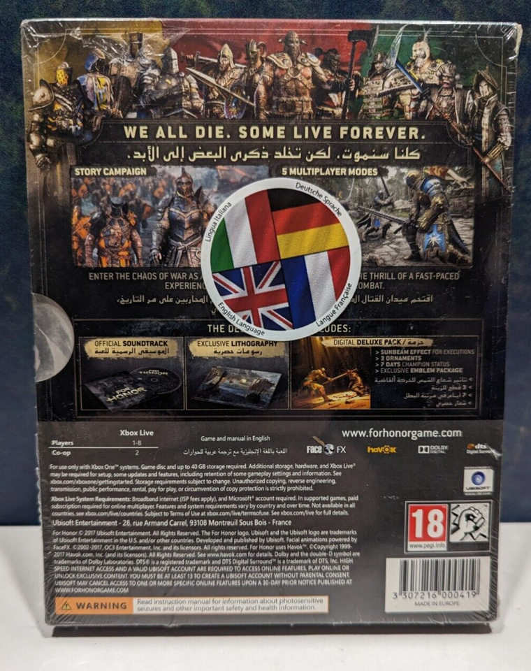 For Honor Deluxe Edition Microsoft Xbox One Video Game NEW | eBay