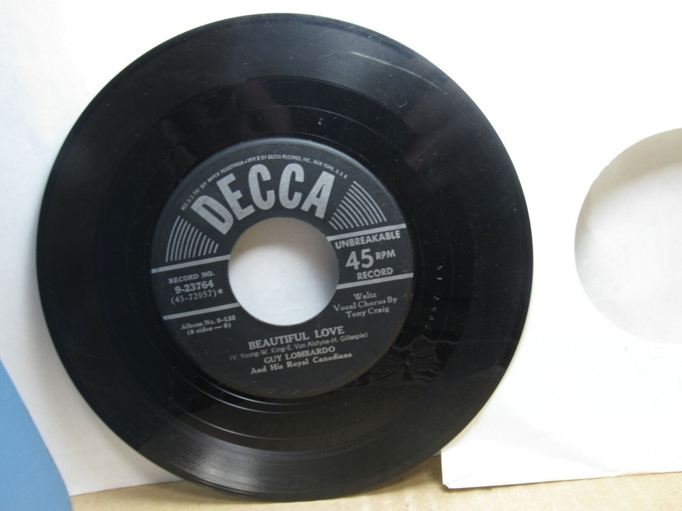 Old 45 RPM Record Set - Decca Album 9-135 - Guy Lombardo - 1-2 & 7-8, 2 ...