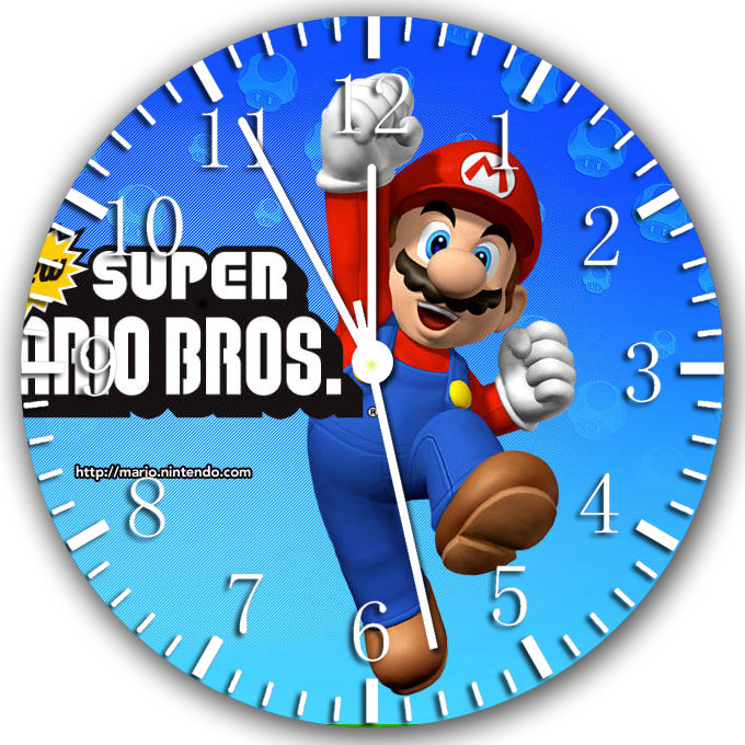 Super Mario Frameless Borderless Wall Clock Nice For Gifts or Decor ...