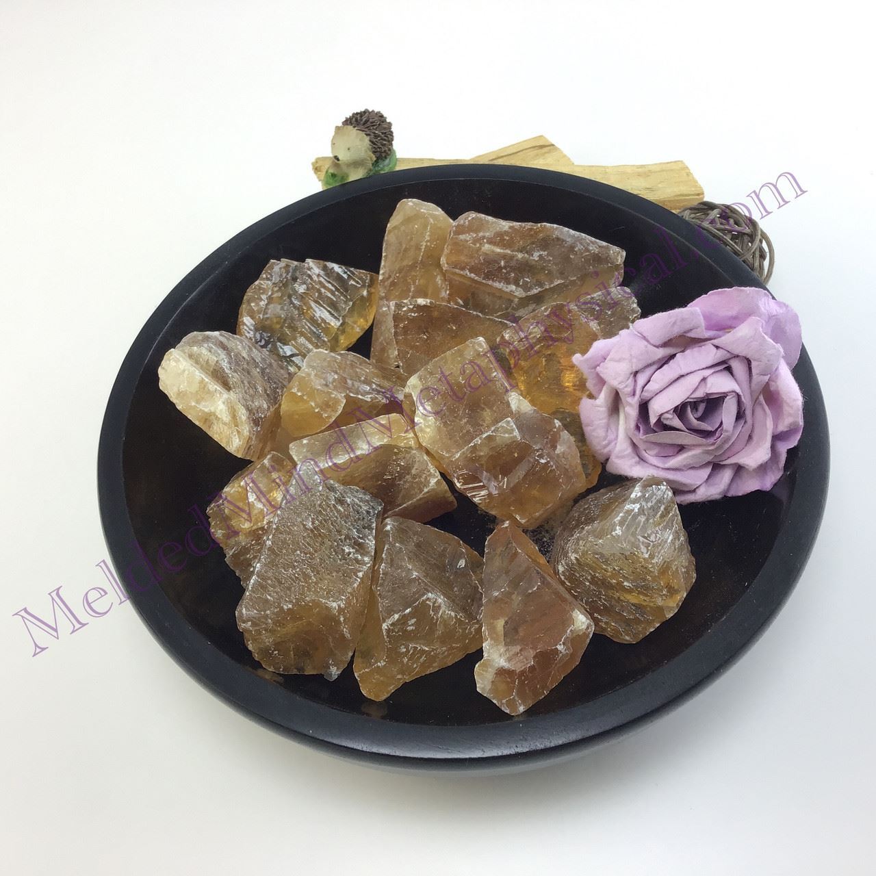MeldedMind (1) Large to XL Rough Honey Calcite Tumble Natural Golden ...