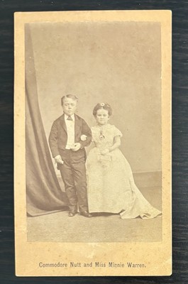 COMMODORE NUTT & MISS MINNIE WARREN - CDV PHOTO by E&H.T. ANTHONY & CO ...