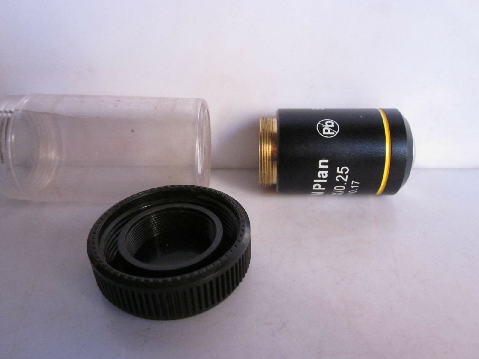 Motic EF-N Plan Microscope 0.25 10X Black Objective lens Case | eBay