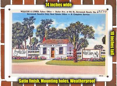 Metal Sign - Georgia Postcard - Willcox & Lynes, Tybee Office- Butler ...