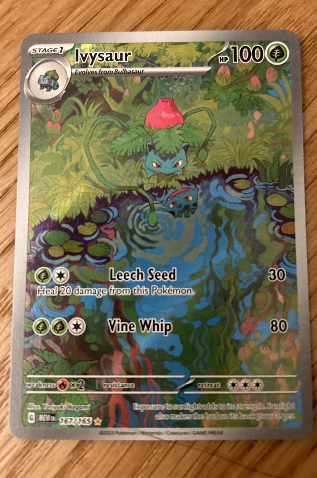 Pokémon TCG Ivysaur Scarlet & Violet - 151 167/165 Holo Illustration ...