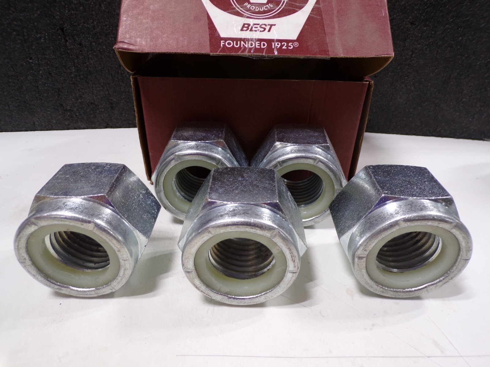 Lock Nut: Nylon Insert U12601.150.0001, Znc,Stl,1 1/2"-6,2 3/8x1 11/16 ...