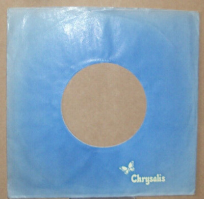 "Chrysalis","Company Sleeve",Original","45rpm","7inch","Record",Vintage ...