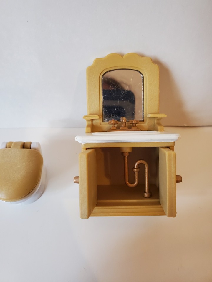 Calico Critters Country bathroom Partial Set Replacement Toilet Sink ...