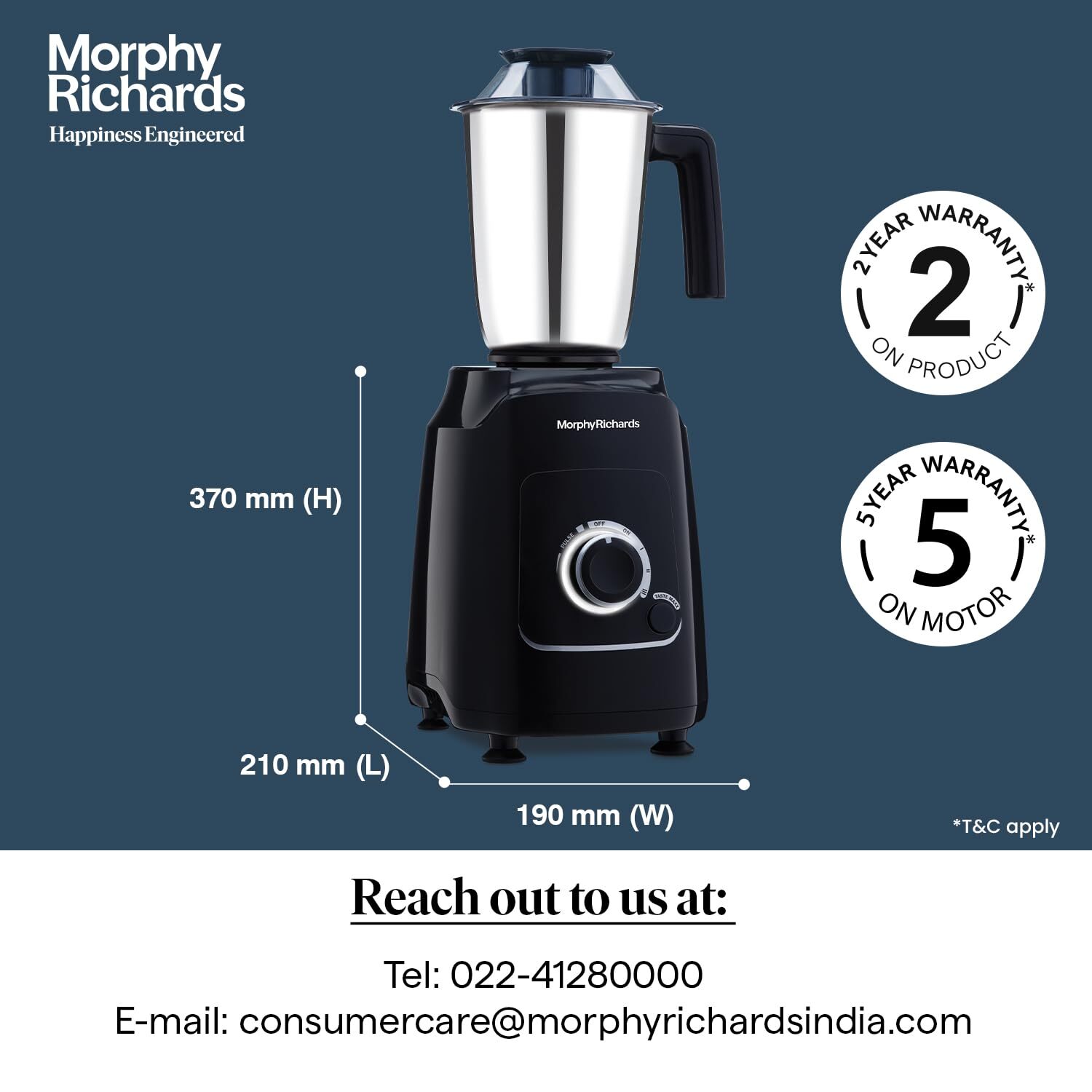Morphy Richards GrindPro Maxx 4 Jar 1000W Mixer Grinder (Black) + Free ...