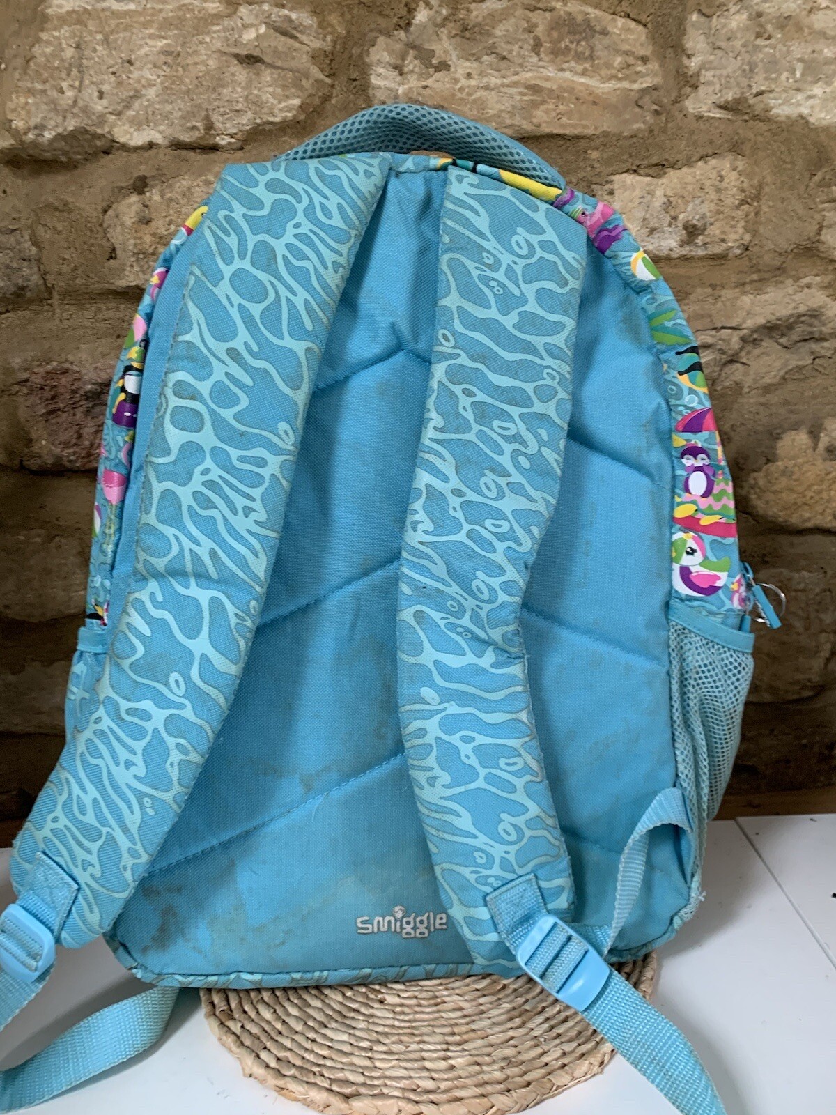 Smiggle Backpack/Rucksack-Animal Print Shimmery Blue Girls School Bag ...