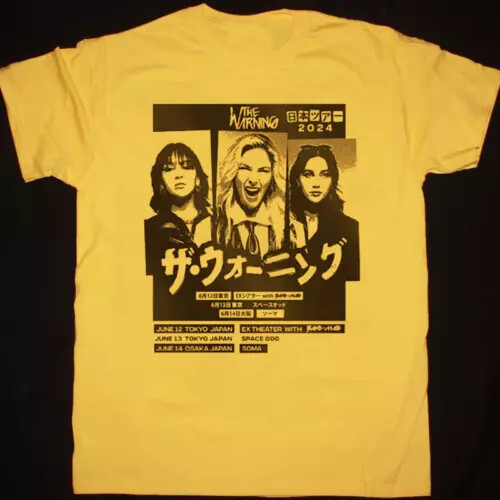The Warning Band Tour Japan Tour 2024 Unisex Cotton Gold T-shirt All ...