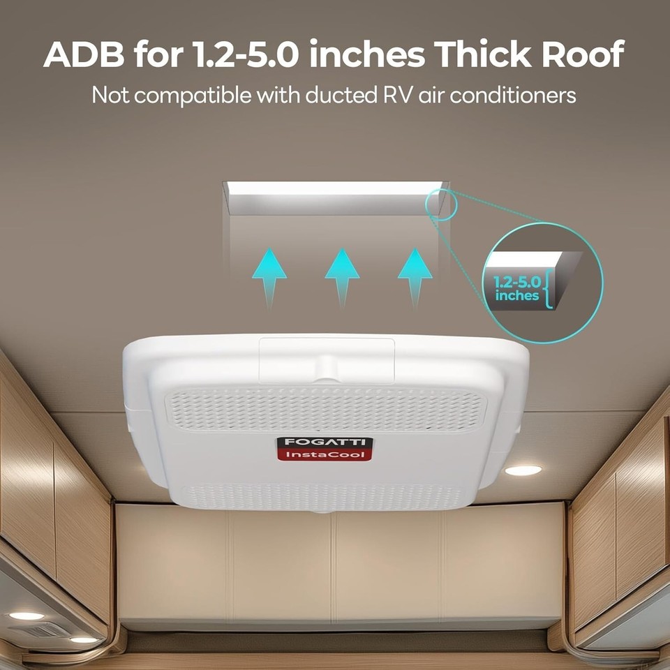 RV Air Conditioner 13,500BTU Fast Cooling Non-ducted Rooftop RV AC Unit ...