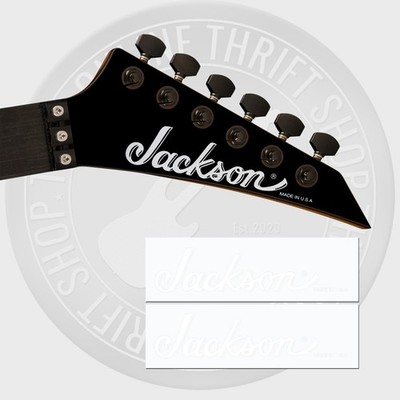 Jackson Made In USA Waterslide Guitar Neck Headstock Decals (WHITE) Set ...