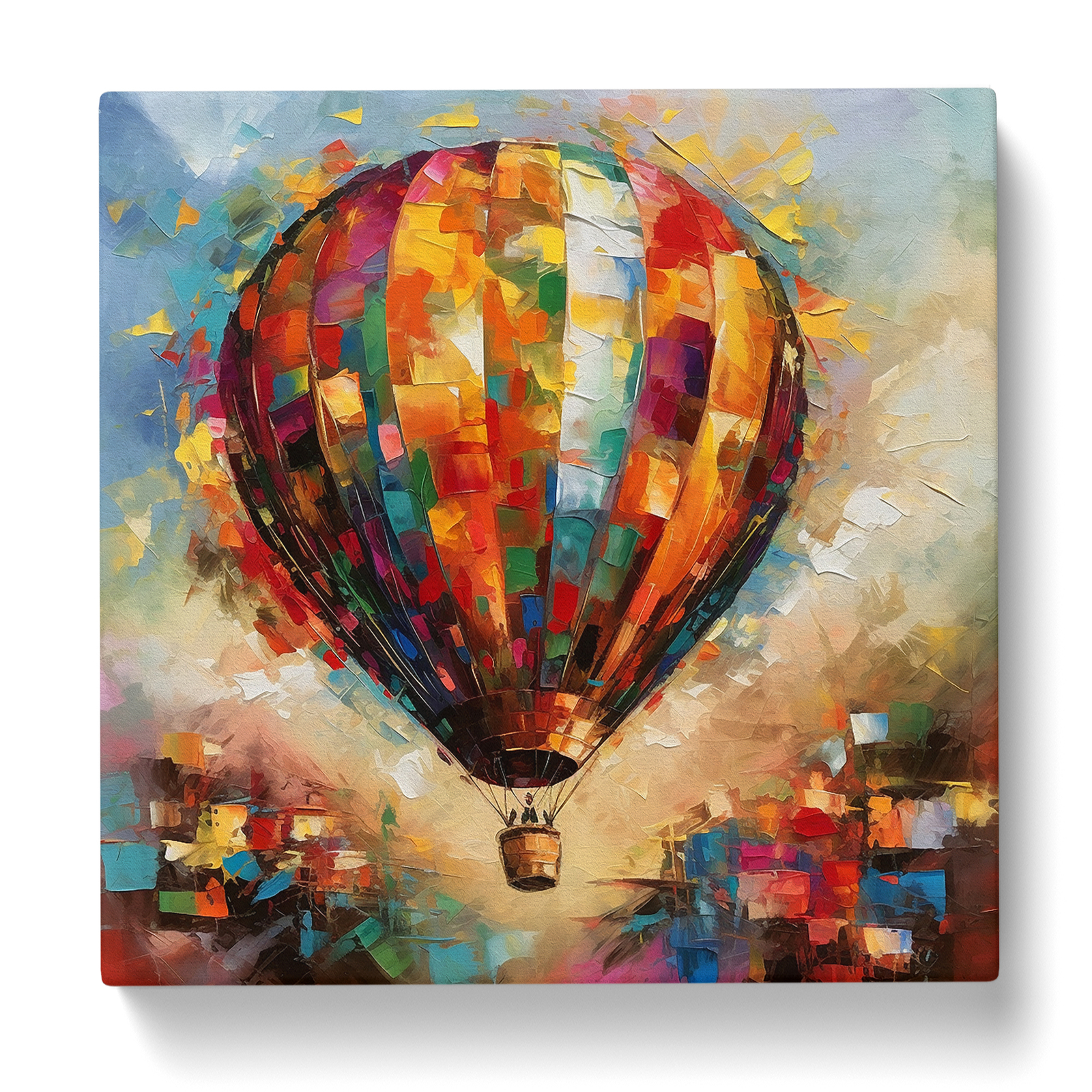 Hot Air Balloon Abstract Art Canvas Print Wall Art Framed Decor Picture ...