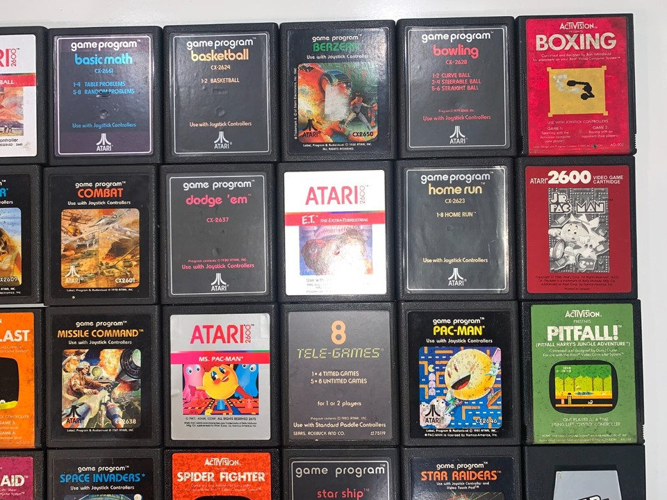 Lot of 40 Assorted Atari 2600 Games, No Duplicates, Some Rare, See ...