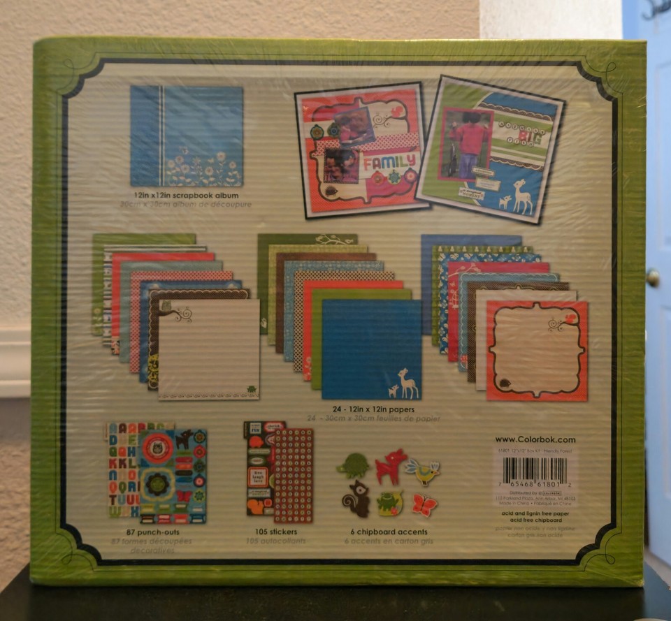 Colorbok Scrapbook Photo Complete Album Kit 12 X 12 Stickers Paper Page ...