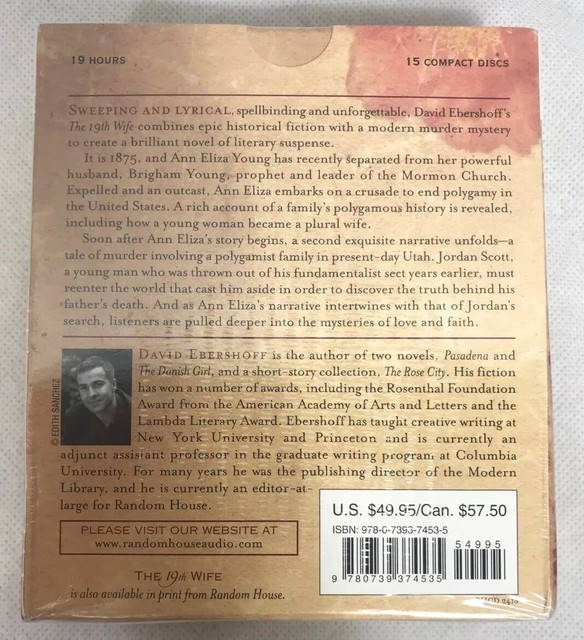 The 19th Wife by David Ebershoff (2008, Compact Disc, Unabridged ...