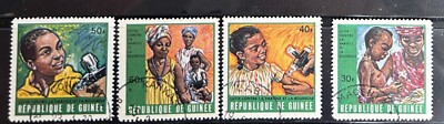 Repulique de Guinee 4 stamps lute contre la variole et al Rougeole | eBay