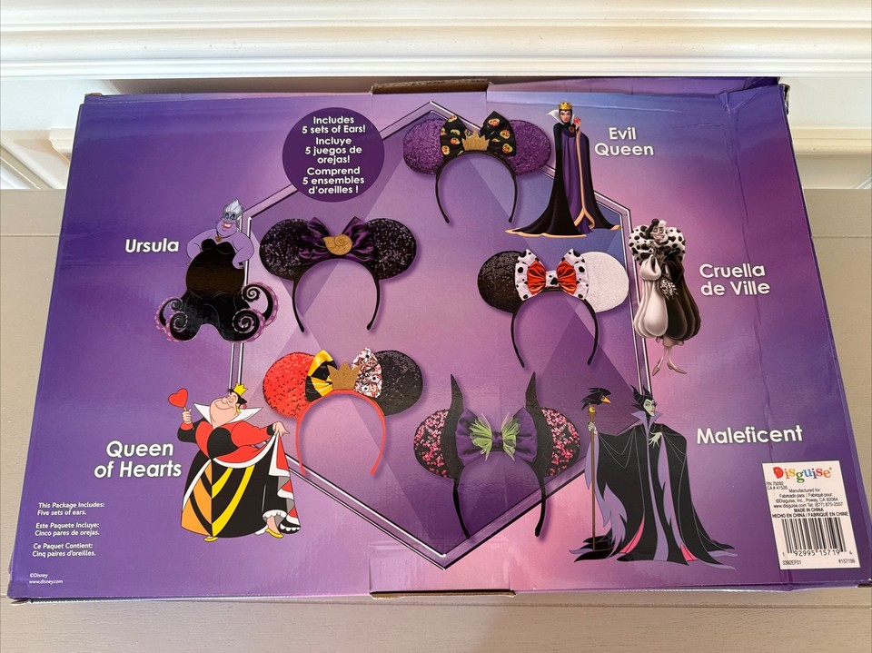 Disguise Disney 100 Villains Dress Up Ear Headband Set, 5 Piece | eBay
