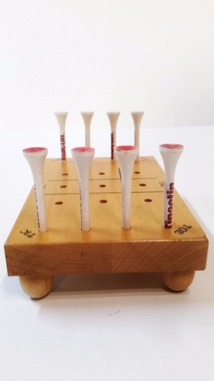 Golf Tic-Tac-Toe Game Wood Base Golf Tee Pegs | eBay