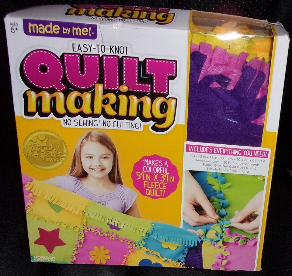 Made By Me Kids Crafts Fleece Rag Time Quilt Kit - Contains Fleece ...