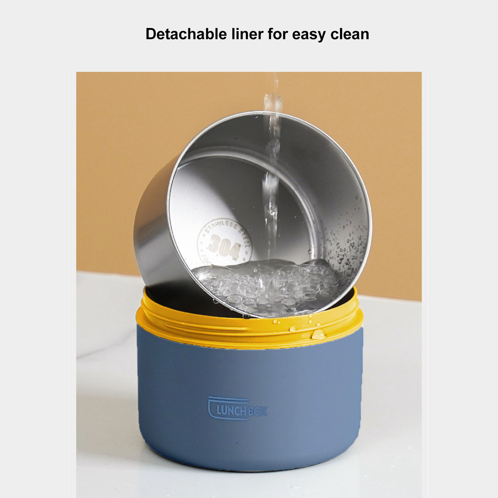 (11)Bento Box Recessed Handle Safe Leakage Proof Lunch Container Round ...