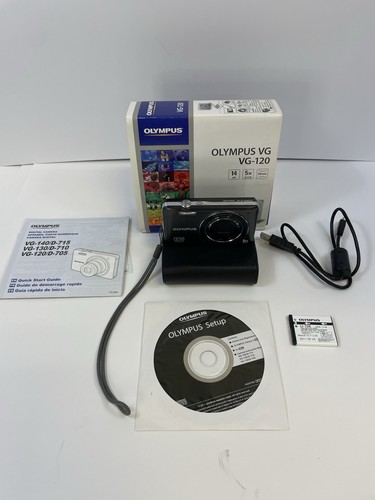 Olympus VG-120 Digital Camera ~ 14MP, 5X Optical Zoom, 26MM With Book ...