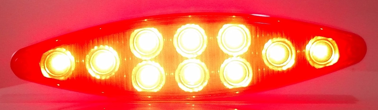 Pair Red LED Cats Eye Brake Turn Signals Tail Lights Stop Lamp w ...