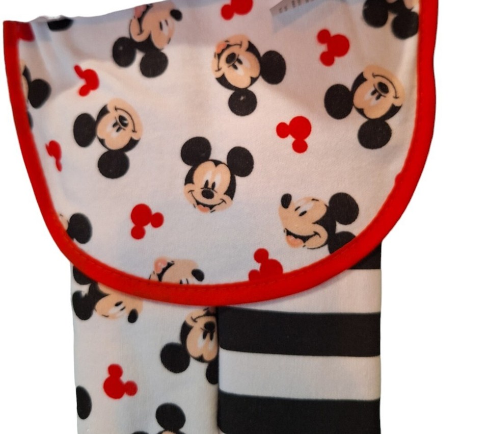 Disney Baby Mickey Mouse 4 Piece Set - 2 Bibs & 2 Burp Clothes NEW | eBay
