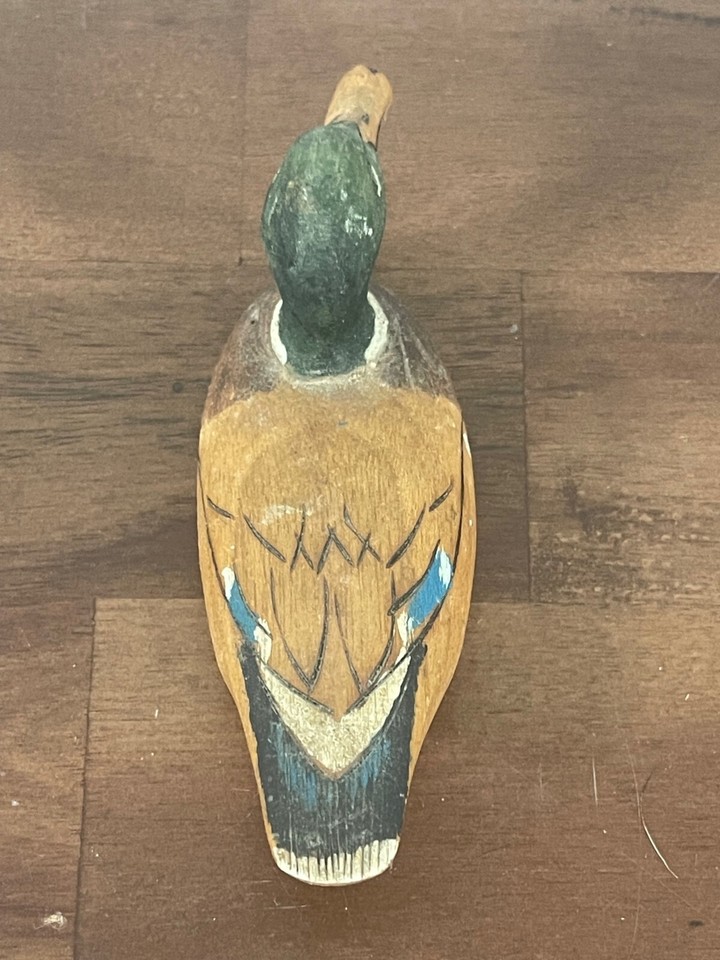 D & J Fuller Cedar Duck Company Mallard Decoy Miniature Hand Carved ...