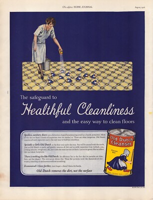 1926 OLD DUTCH CLEANSER Floor Cleaner Kitchen Décor Ephemera 20's Print ...