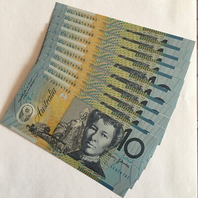 $10 (2015) Consecutive Australia banknotes, low print run, Ex. RBA ...