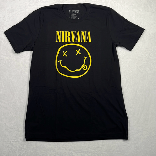 Nirvana Smiley face corporate rock concert release double sided T-shirt ...