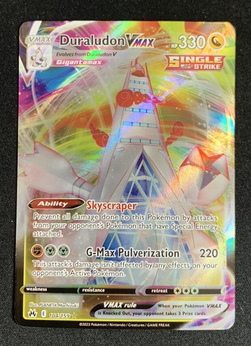 Duraludon VMAX 104/159 Crown Zenith Ultra Rare Holo Pokemon TCG Card NM ...