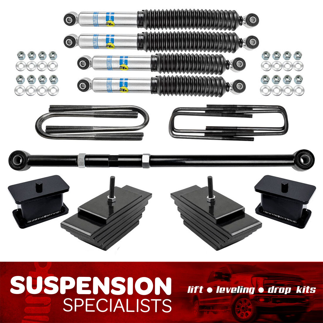For 2000-2005 Ford Excursion 4X4 3" Lift Kit w/ Track Bar and Bilstein ...