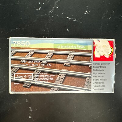 LEGO 7850 Straight Rails Railway Track Set. Vintage Unopened Box ...