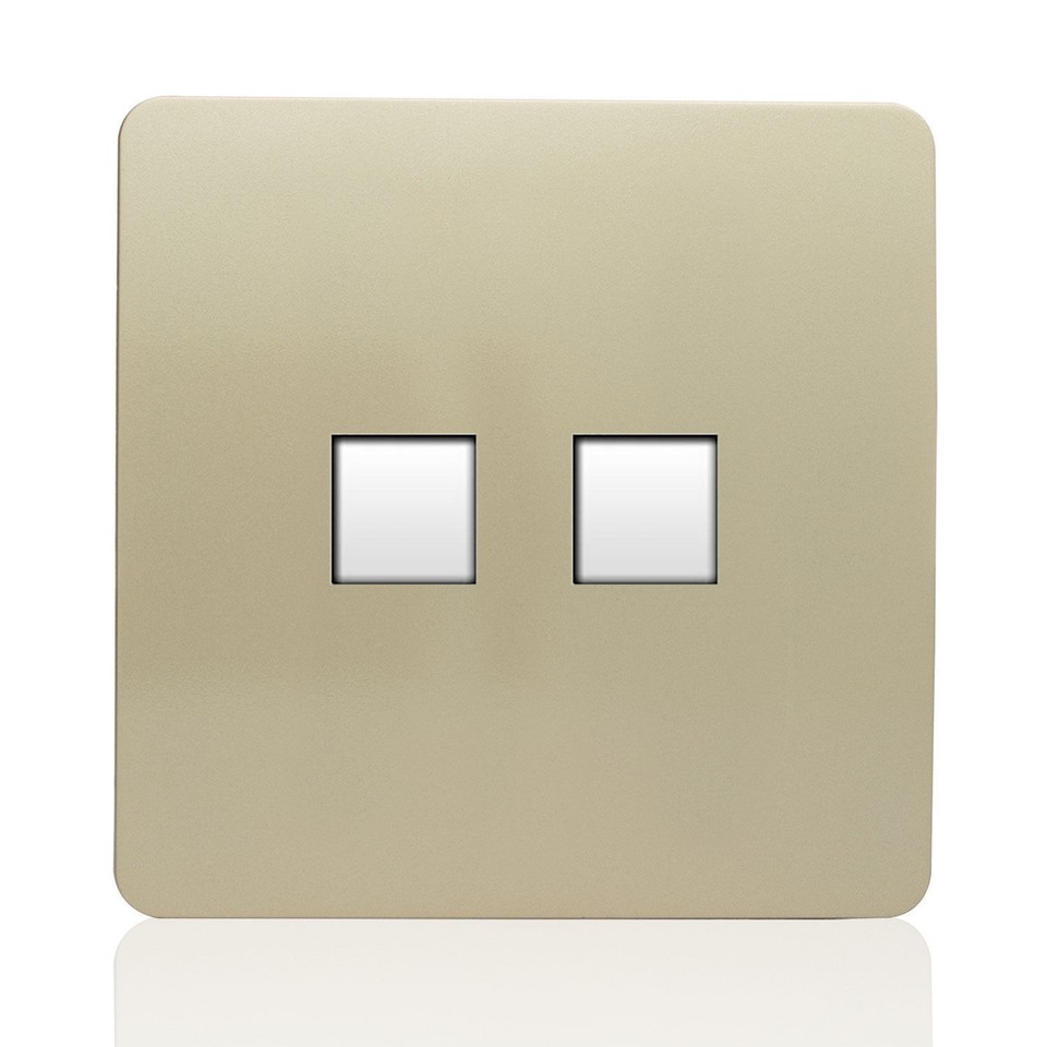 Light switches Plug Sockets Fused Spurs TV Phone Trendi Switch Gold ...
