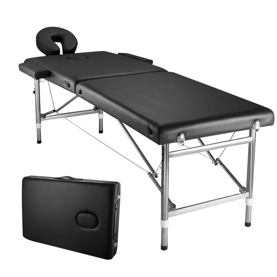 84" Professional Metal Massage Table Adjustable Height, Portable With ...