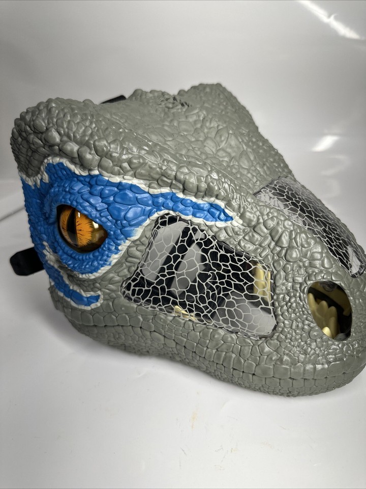 JURASSIC WORLD CHOMP 'N ROAR MASK Velociraptor Blue 2017 | eBay