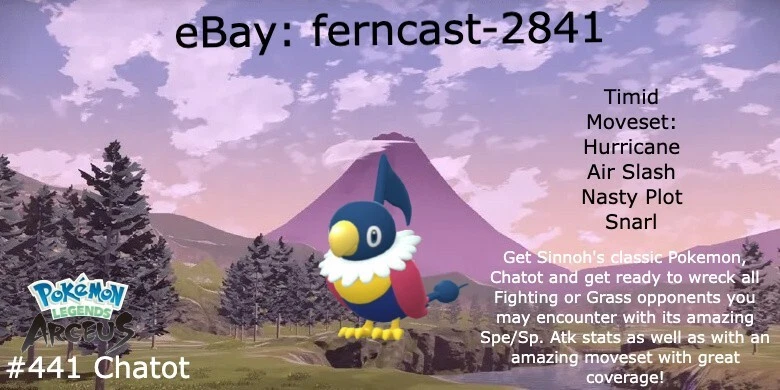 Shiny Chatot Pokemon