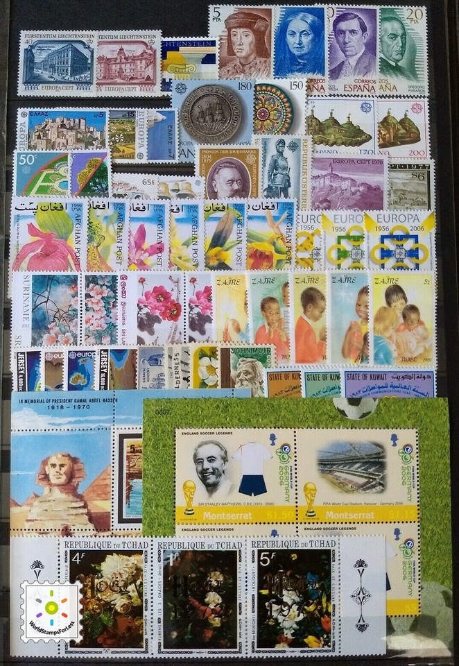 Worldwide Stamp Collection Mint - 35 Full Sets from 35 Different ...