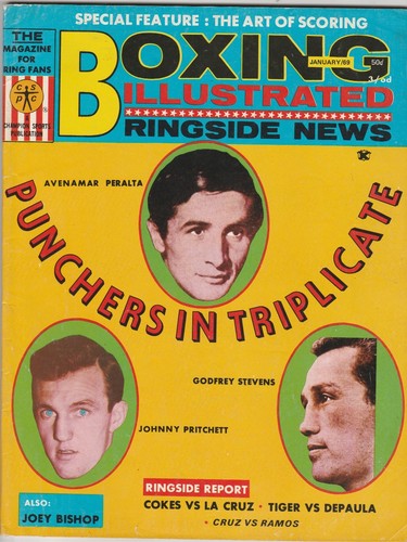 BOXING ILLUSTRATED AVENAMAR PERALTA-JOHNNY PRITCHETT-GODFREY STEVENS ...