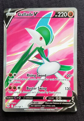 Gallade V (Full Art) - 181/196 Ultra Rare Lost Origin NM Pokemon TCG ...