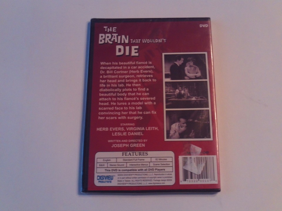 NEW....SCI-FI THRILLER ~The Brain That Wouldn't Die~ Herb Evers ...