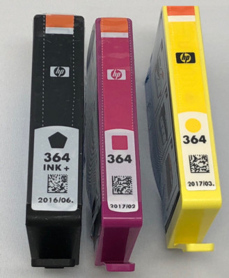 Set of 3 Original Genuine HP 364 Ink Cartridges for Photosmart 6520 ...