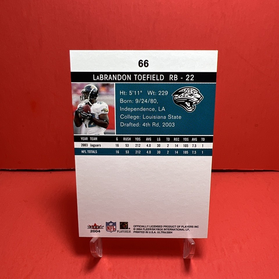 2004 Fleer Ultra Football LaBrandon Toefield #66 VG🦄 | eBay